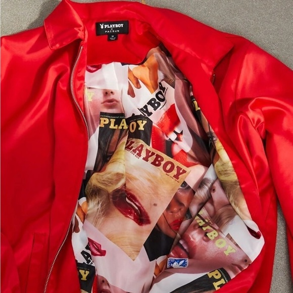 PLAYBOY | Jackets & Coats | Satin Red Playboy Day Club Jacket | Poshmark